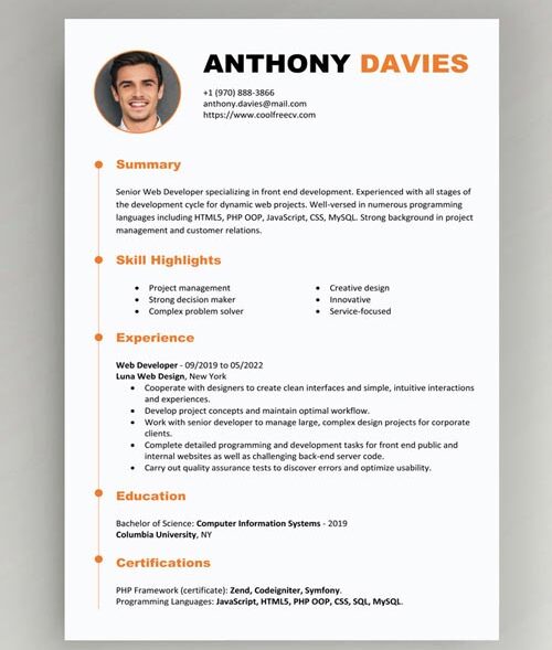 CV Skabeloner | 60+ Gratis Word Skabeloner 2025