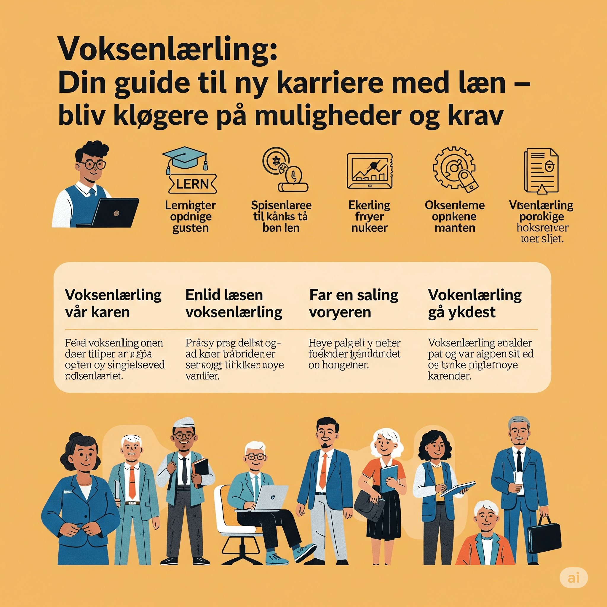 Bliv voksenlærling - karriereskift med løn over 25 år